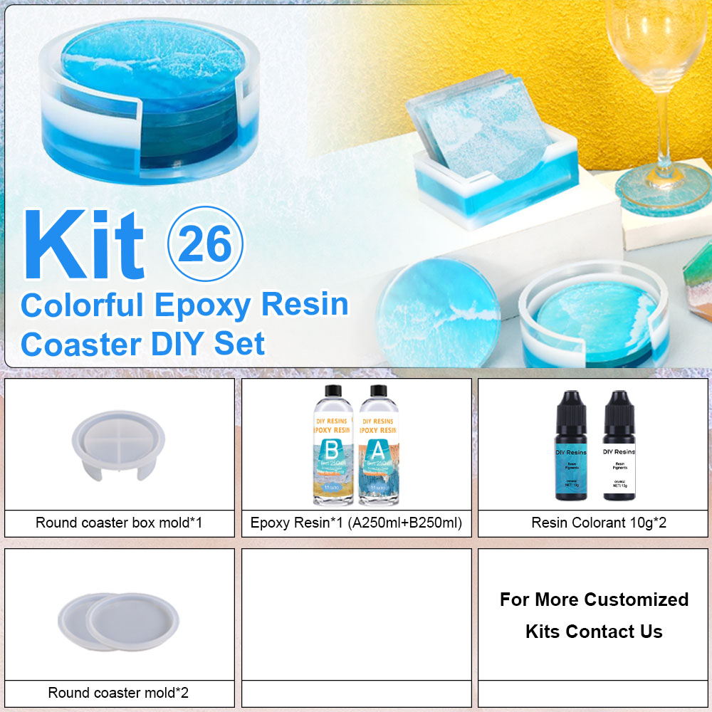 Customizable Wholesale Epoxy Coaster Kits | Bulk DIY Supplies ...
