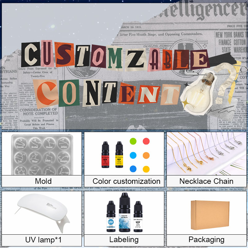 Bulk Custom Zodiac UV Resin Pendants | Jewelry Making Kits - Customize ...
